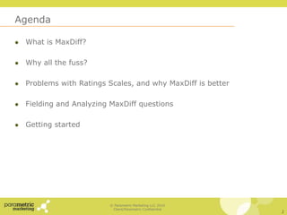 Introduction to MaxDiff Scaling of Importance - Parametric Marketing Slides | PPTX