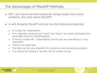 Introduction to MaxDiff Scaling of Importance - Parametric Marketing Slides | PPTX