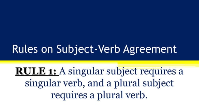 Subject Verb Agreement (SVA) General Rules | PPTX