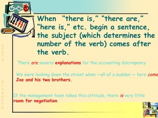 Grammar: Subject-Verb Agreement | PPS