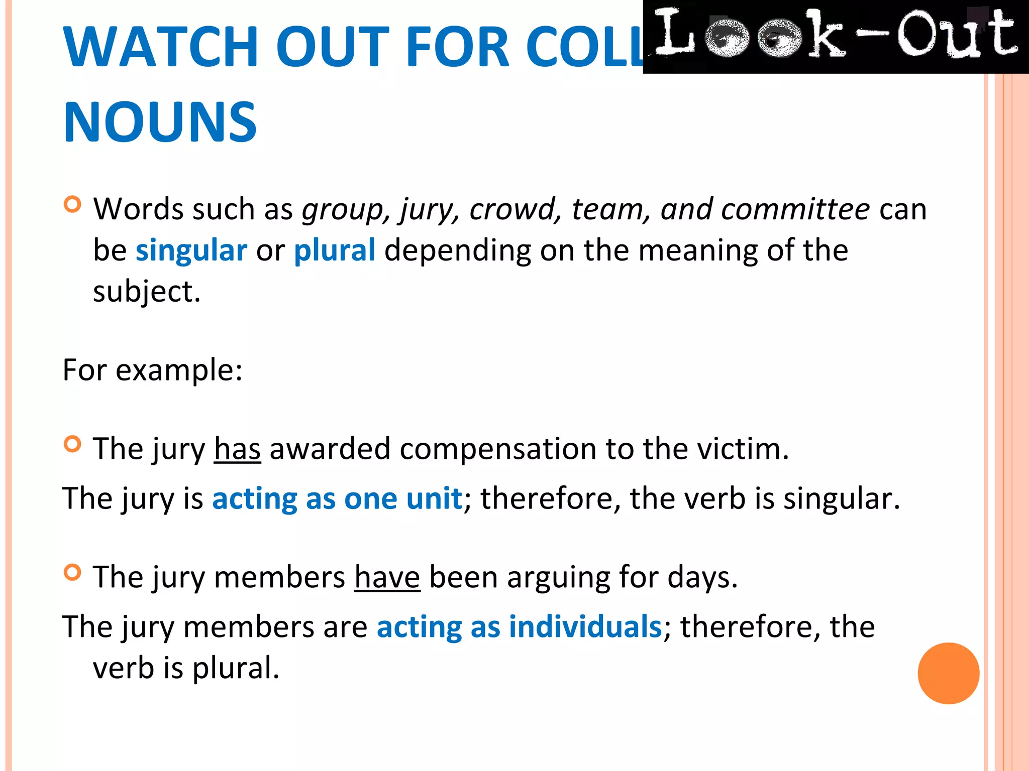 Subject Verb Agreement | PPT