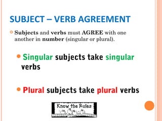 Subject Verb Agreement | PPT