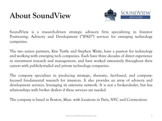 SoundView Advisory Overview | PPT