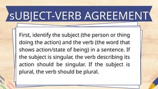 Rules in Subject-Verb Agreement Presentation | PPTX