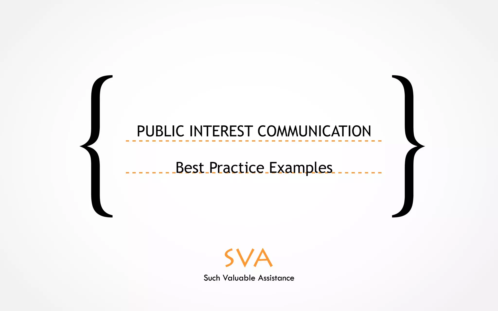 SVA Public awareness projects | PPT