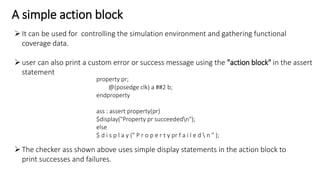 System verilog assertions | PPTX