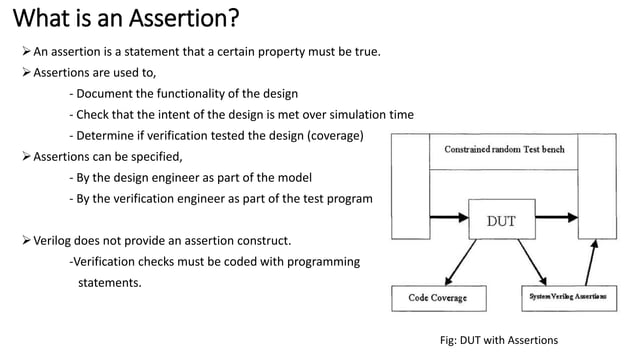 System verilog assertions | PPTX