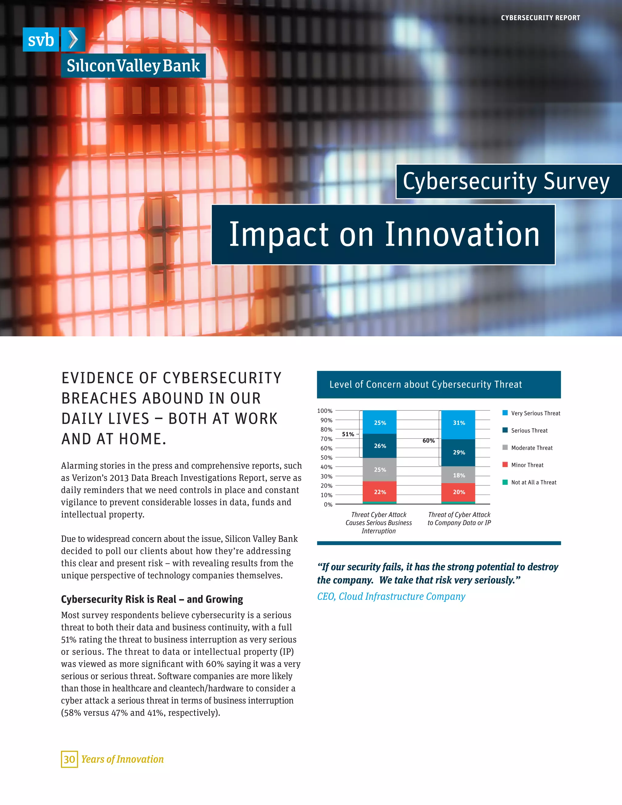 SVB Cybersecurity Impact on Innovation Report - Overview | PDF