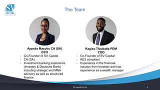 Sv capital presentation | PPT
