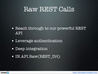 Creating Professional Applications with the LinkedIn API | PPT