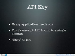 Creating Professional Applications with the LinkedIn API | PPT