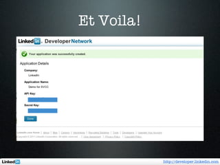 Creating Professional Applications with the LinkedIn API | PPT