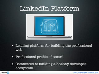 Creating Professional Applications with the LinkedIn API | PPT