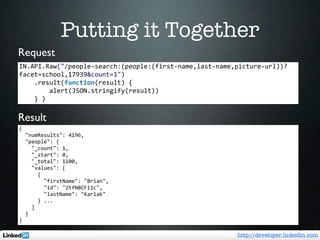 Creating Professional Applications with the LinkedIn API | PPT