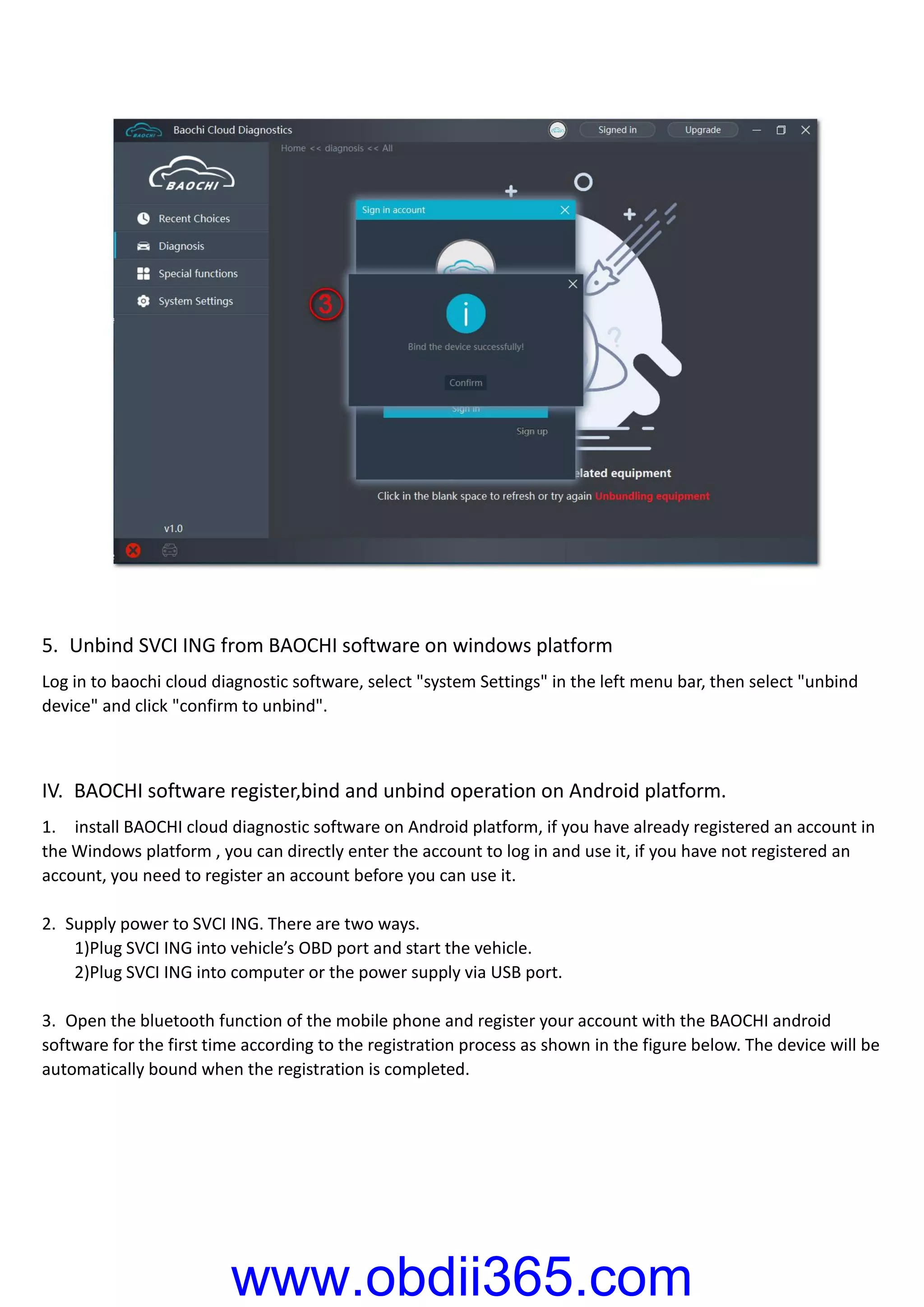 SVCI ING Nissan J2534 user manual obdii365 | PDF