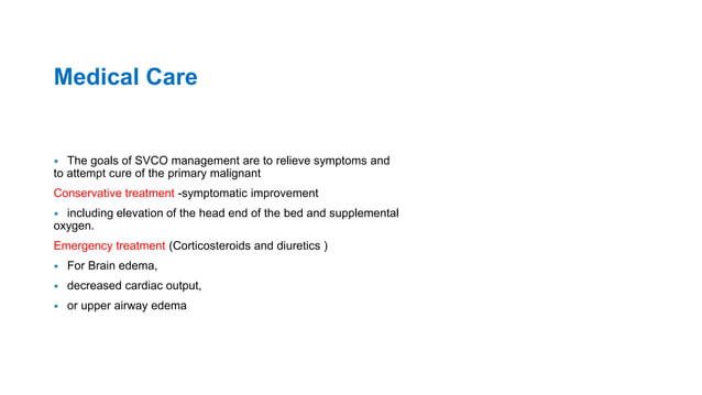 supra vena cava obstruction (SVCO) | PPTX