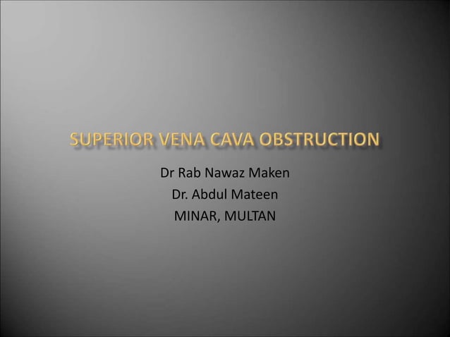 svco Acute SVCO presents a serious diagnostic and therapeutic dilemma ...