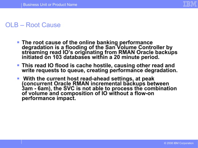 IBM SAN Volume Controller Performance Analysis | PPT | Operating Systems | Computer Software and ...