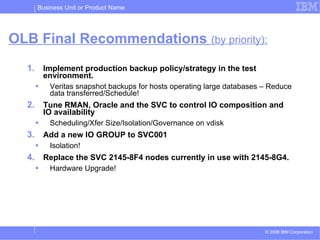 IBM SAN Volume Controller Performance Analysis | PPT