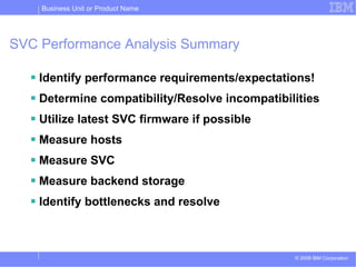 IBM SAN Volume Controller Performance Analysis | PPT