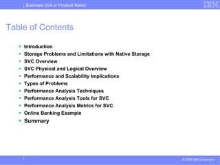 IBM SAN Volume Controller Performance Analysis | PPT