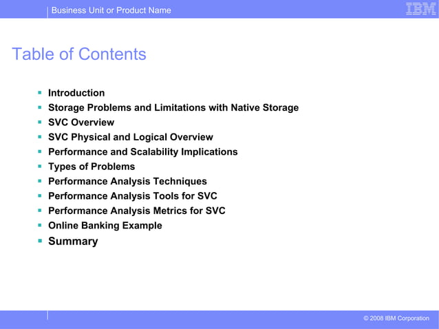 IBM SAN Volume Controller Performance Analysis | PPT | Operating Systems | Computer Software and ...