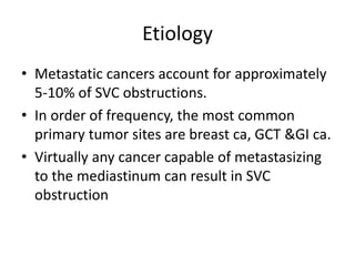 management of superior vena cava syndrome,SVCS | PPTX