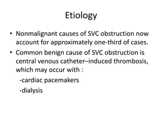 management of superior vena cava syndrome,SVCS | PPTX