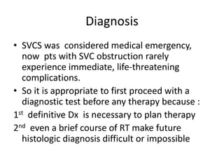 management of superior vena cava syndrome,SVCS | PPTX