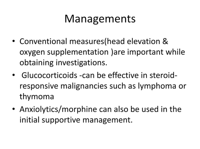 management of superior vena cava syndrome,SVCS | PPTX | Heart and ...
