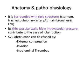 management of superior vena cava syndrome,SVCS | PPTX