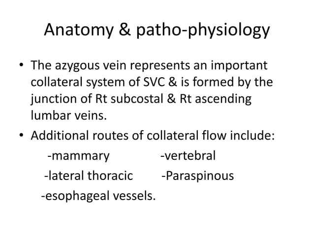 management of superior vena cava syndrome,SVCS | PPTX | Heart and ...
