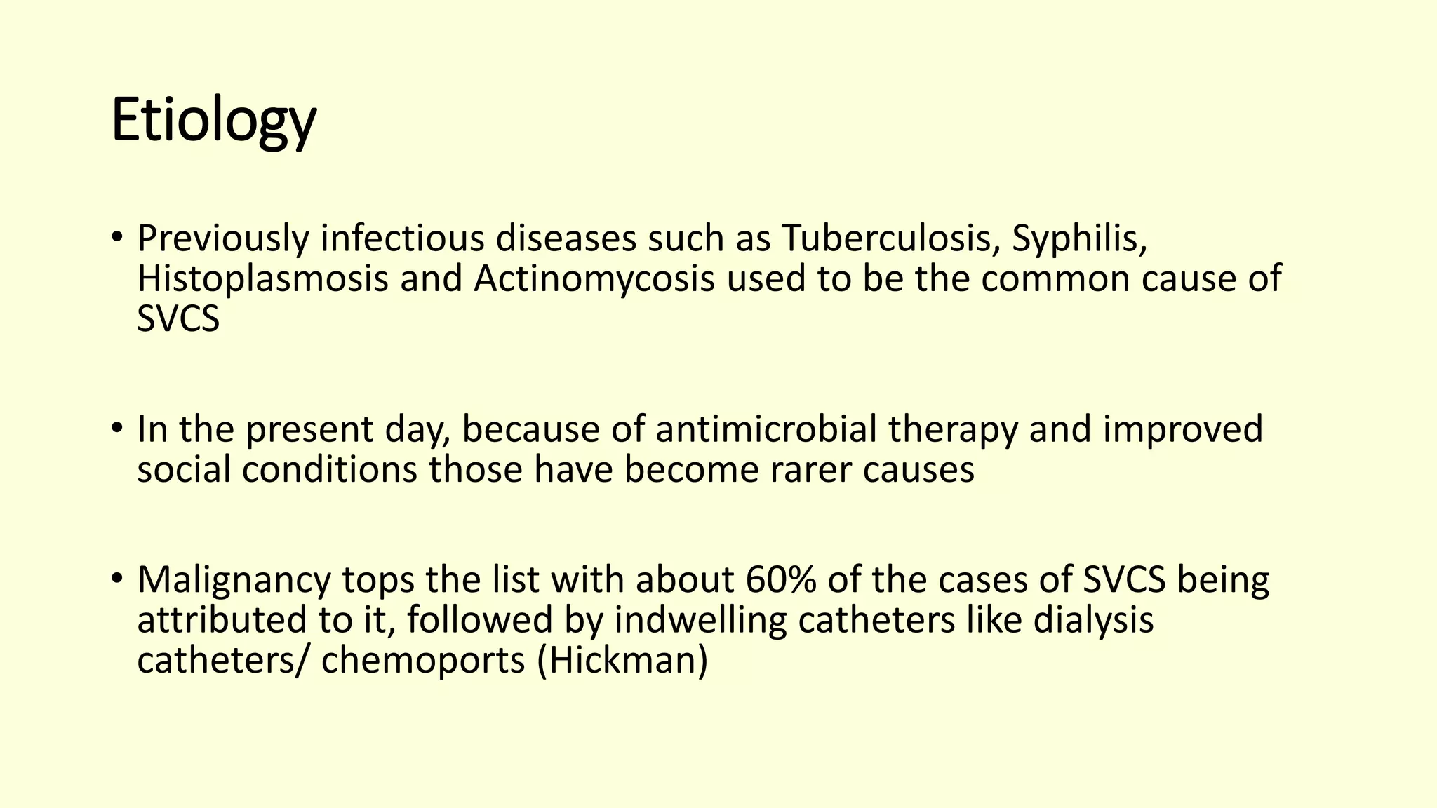 SVC syndrome - a surgical perspective | PPT