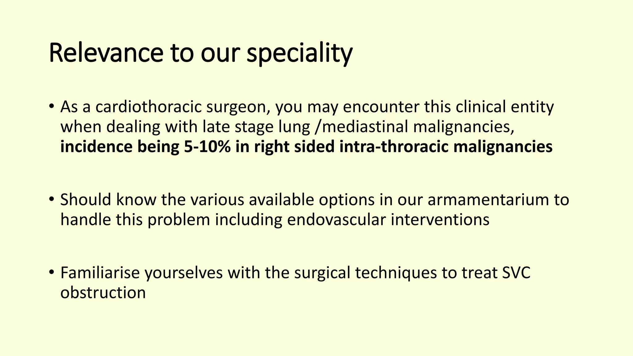 SVC syndrome - a surgical perspective | PPT