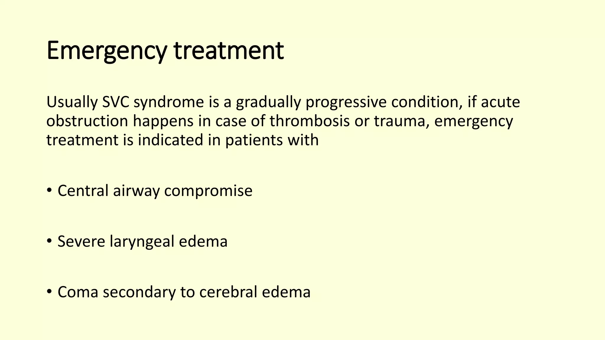 SVC syndrome - a surgical perspective | PPT