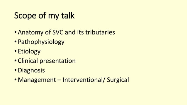 SVC syndrome - a surgical perspective | PPT