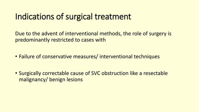 SVC syndrome - a surgical perspective | PPT
