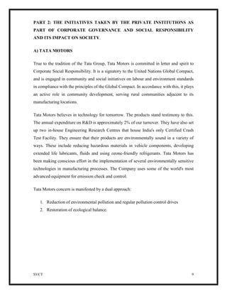 Social Internship report by jbs 2009 2011 on SVCT | DOCX