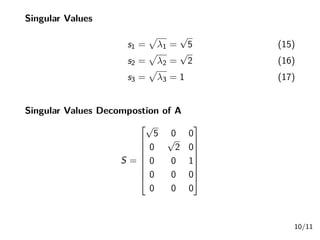 Singular Value Decompostion (SVD) | PDF