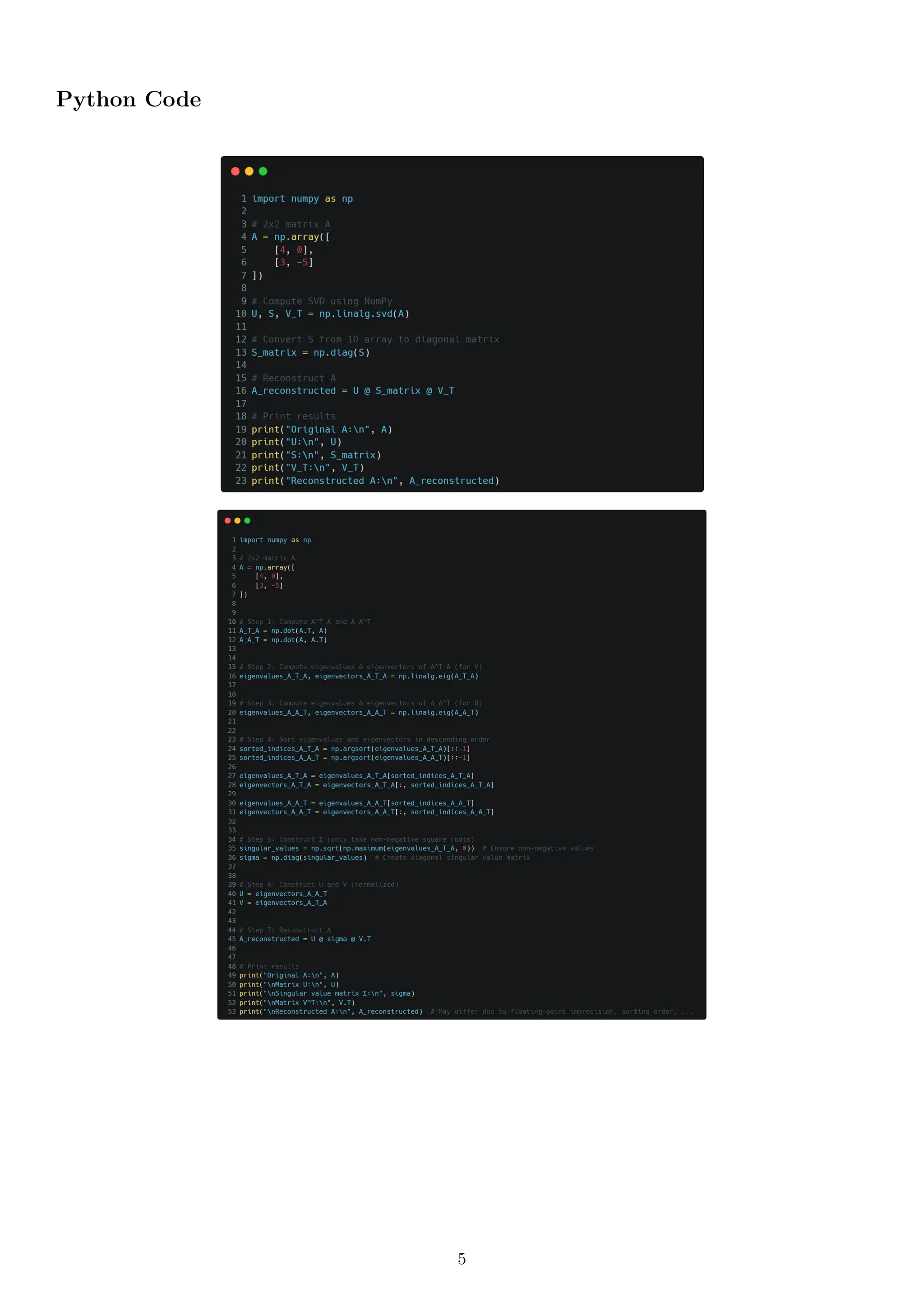 Understanding Singular Value Decomposition Svd Pdf