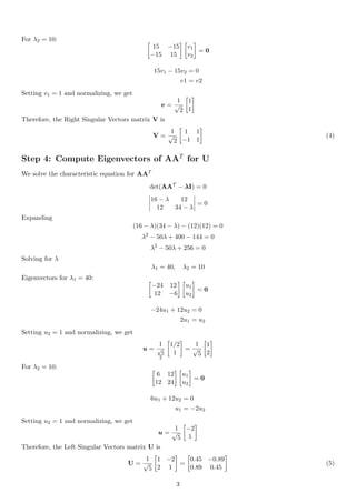 Understanding Singular Value Decomposition (SVD) | PDF