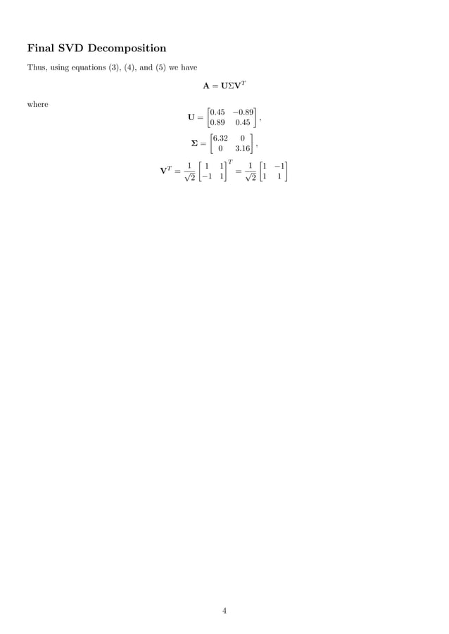 Understanding Singular Value Decomposition Svd Pdf
