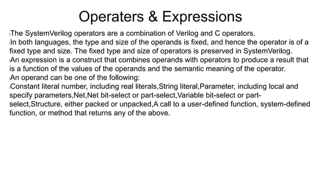 Sv data types and sv interface usage in uvm | PPT