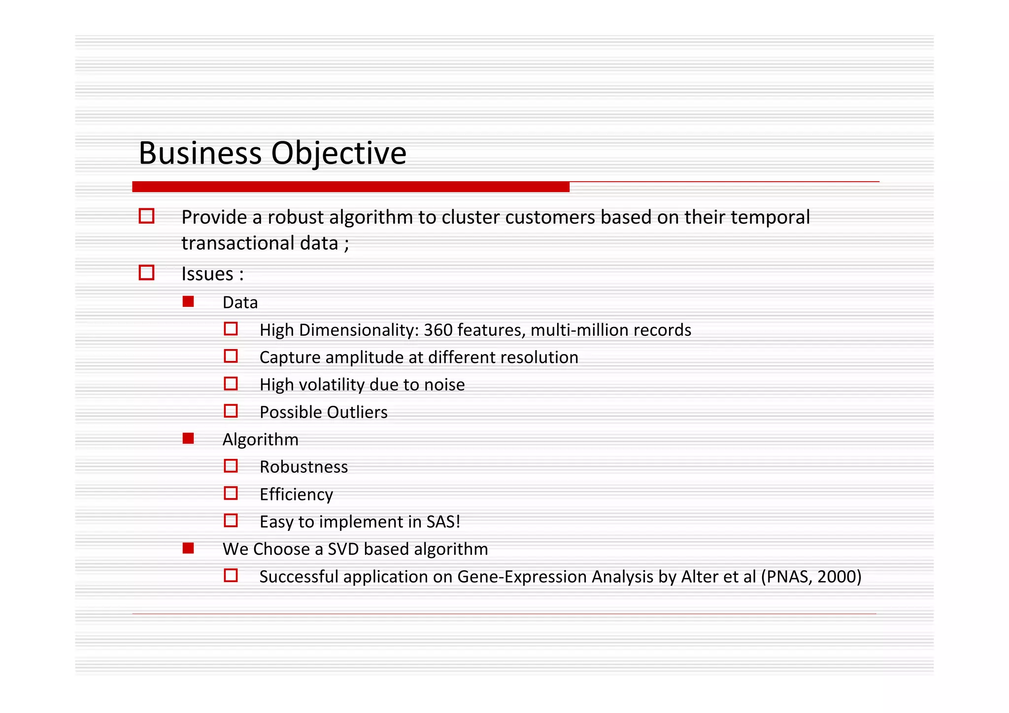 Svd filtered temporal usage clustering | PPT