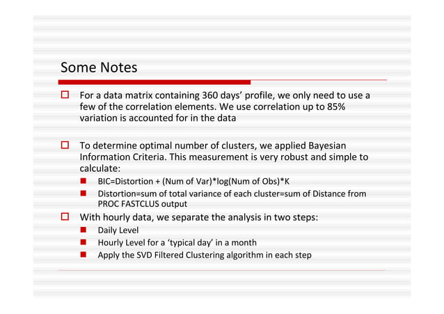 Svd filtered temporal usage clustering | PPT