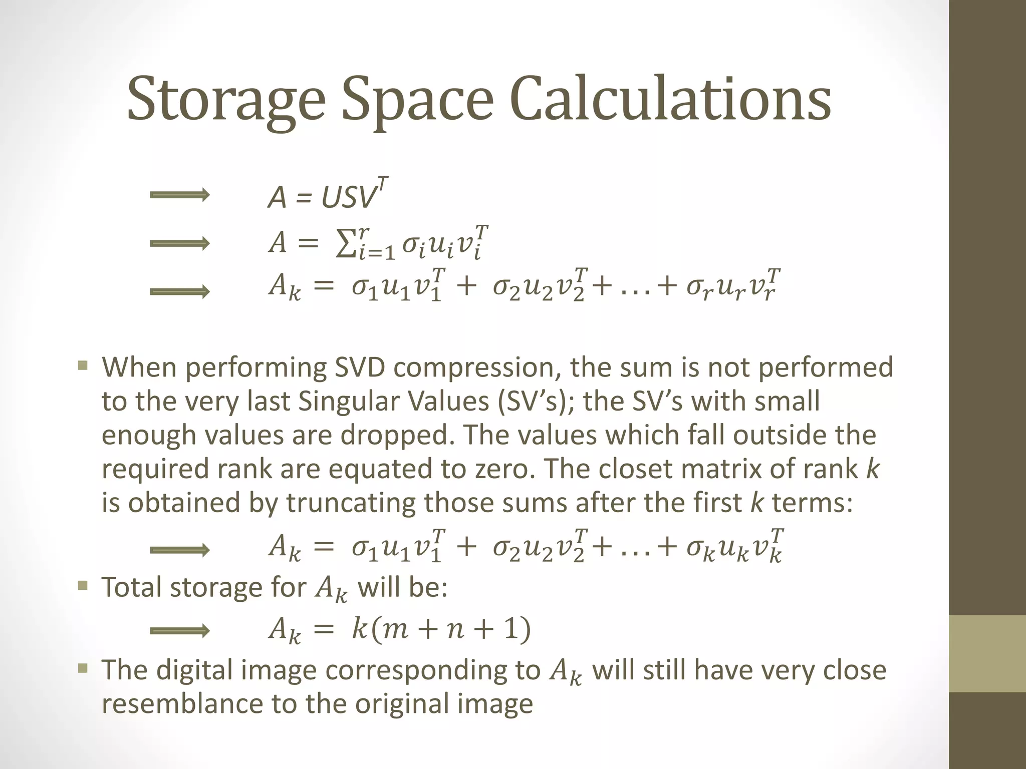 Singular Value Decomposition Image Compression | PPTX