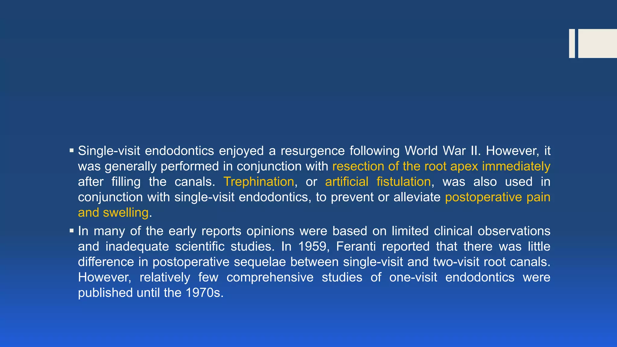 Single visit endodontics | PPTX