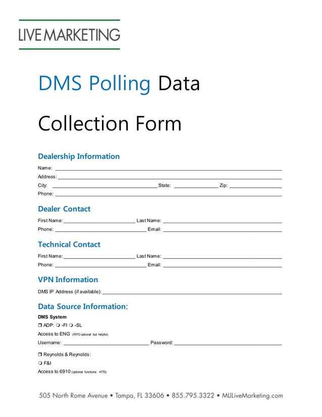 Lm dms polling data collection form | DOCX