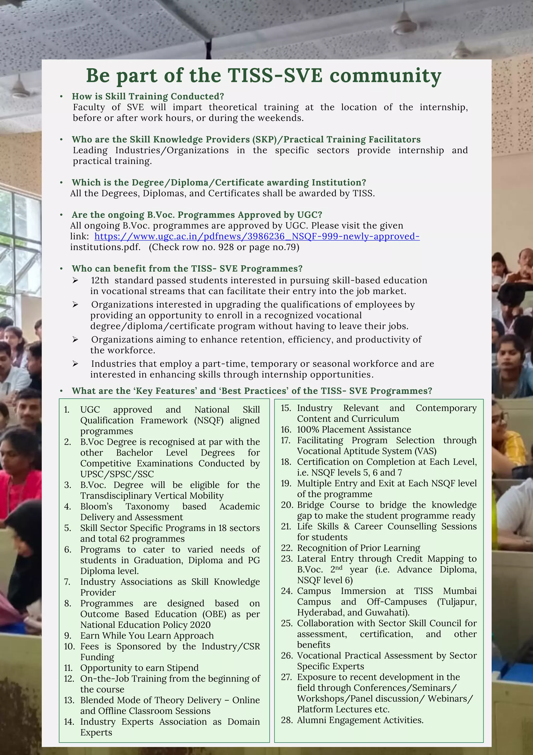 Complete Course Structure with Syllabus in TISS SVE | PDF ...