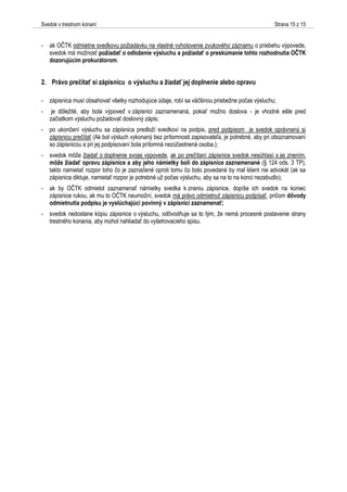 Postavenie svedka v trestnom práve | PDF